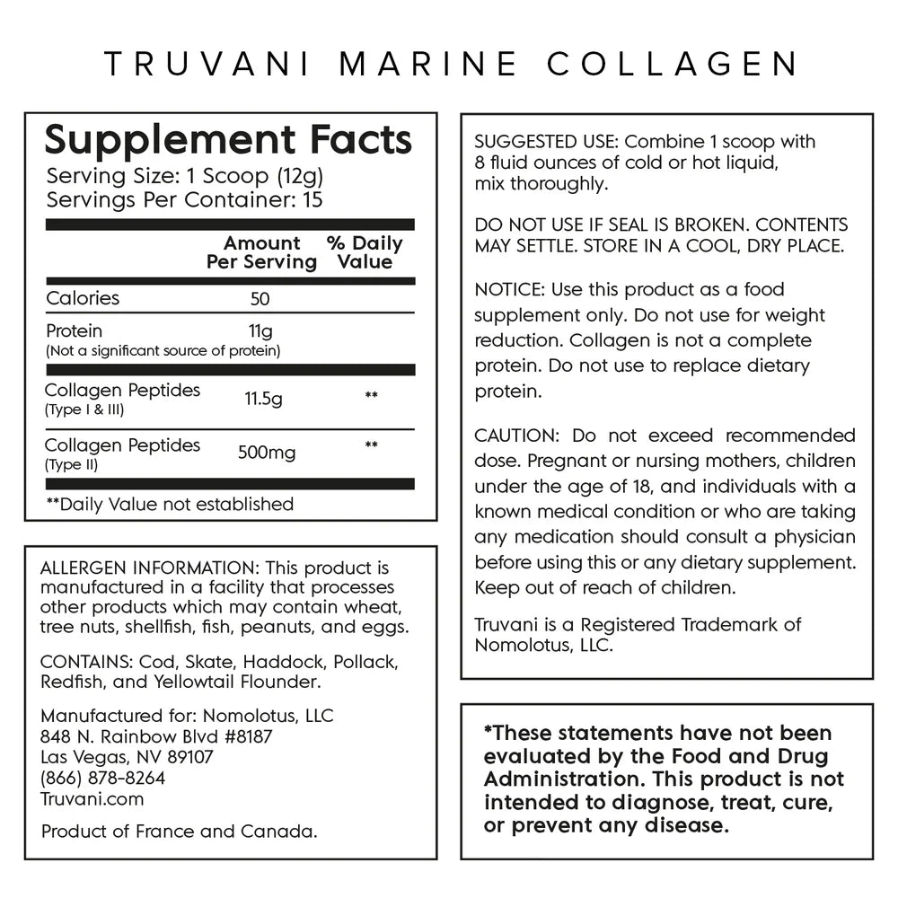 Truvani Certified Organic Wild Caught Marine Collagen – Good Health Herbs